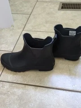 Chaps | Shoes | Rubber Black Chelsea Rain Ankle Boots | Poshmark